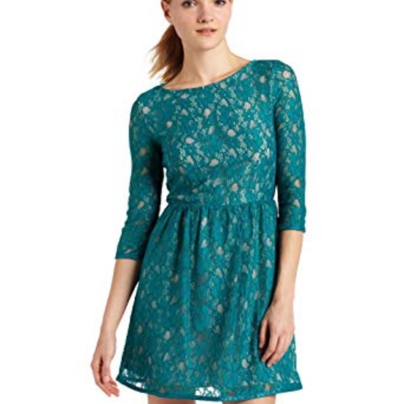 French Connection | Dresses | French Connection Teal Green Anna Lace ...